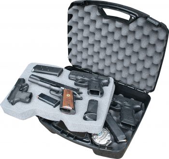 Handgun Case New Double Sided Handgun Pistol Deluxe Aluminum Gun Case/w ...